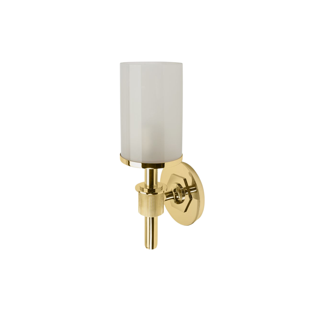 Waterworks Henry Wall Mounted Single Arm Sconce with Etched Glass Shad ...