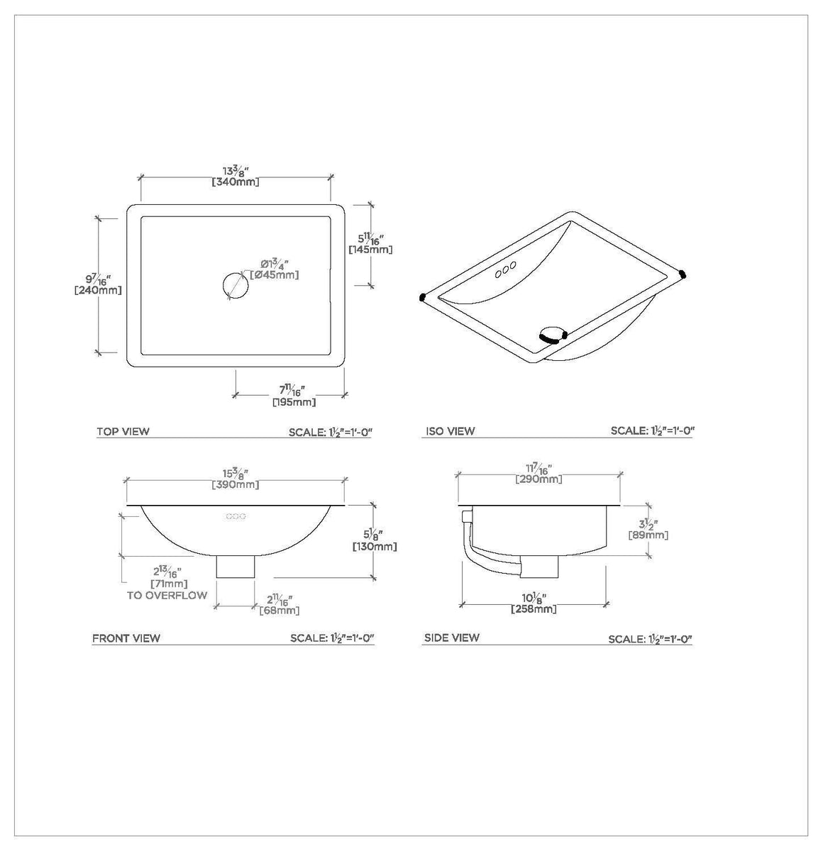 Waterworks Normandy Drop In or Undermount Rectangular Hammered Copper ...